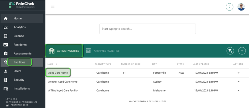 Managing User Access From the Facility View – PainChek Support