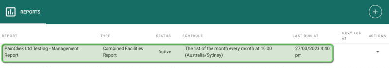 Reporting – PainChek Support