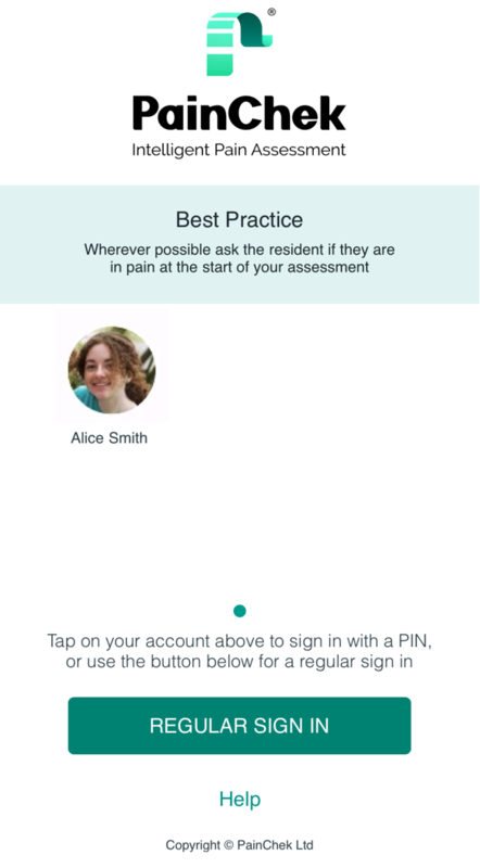 Quick Sign In – PainChek Support