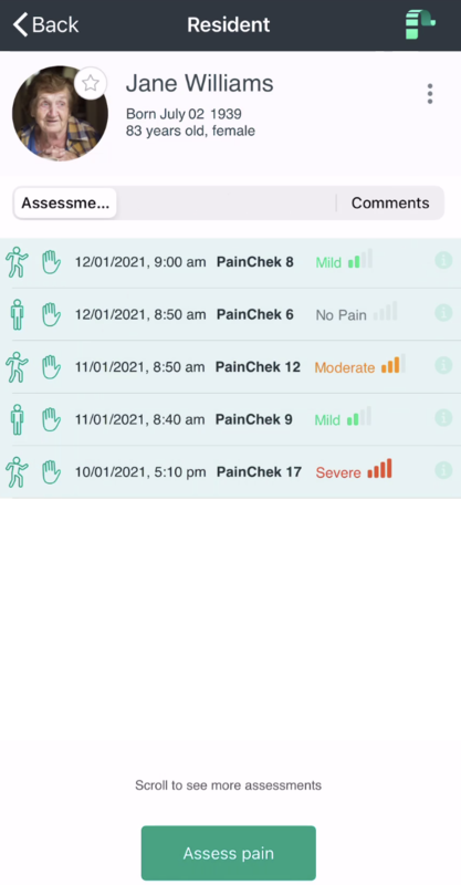 Reviewing a PainChek® Assessment – PainChek Support